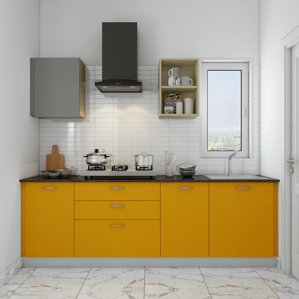 Mango and ebony full house 2BHK Kitchen - Sliding Wardrobe Package ...